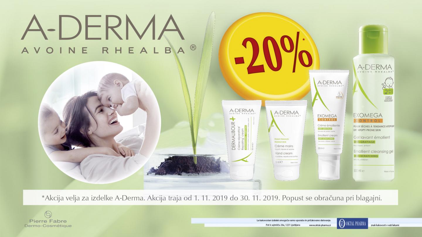 Seznam promocij A-Derma izdelkov za november | oktal-pharma.si